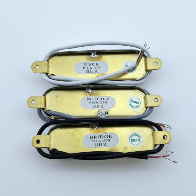 Burns Alnico V Tri-Sonic Single Coil Pickup Set Neck Middle | Reverb