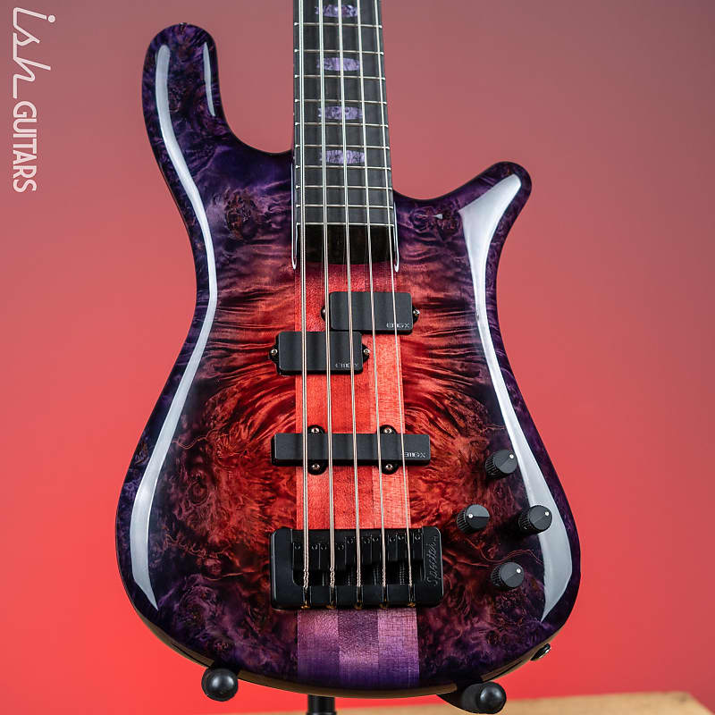 Spector NS-5 5-String Bass USA Black Cherry Purple Burst High | Reverb