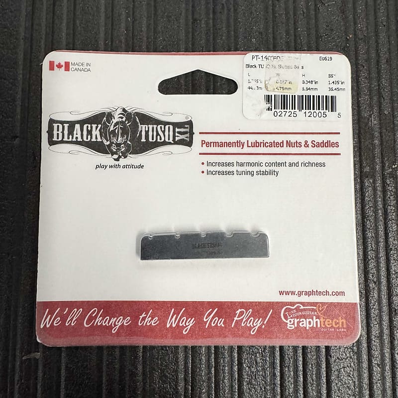 Graph Tech | Black Tusq XL PQ-1400-00 Slotted 5-String Bass | Reverb