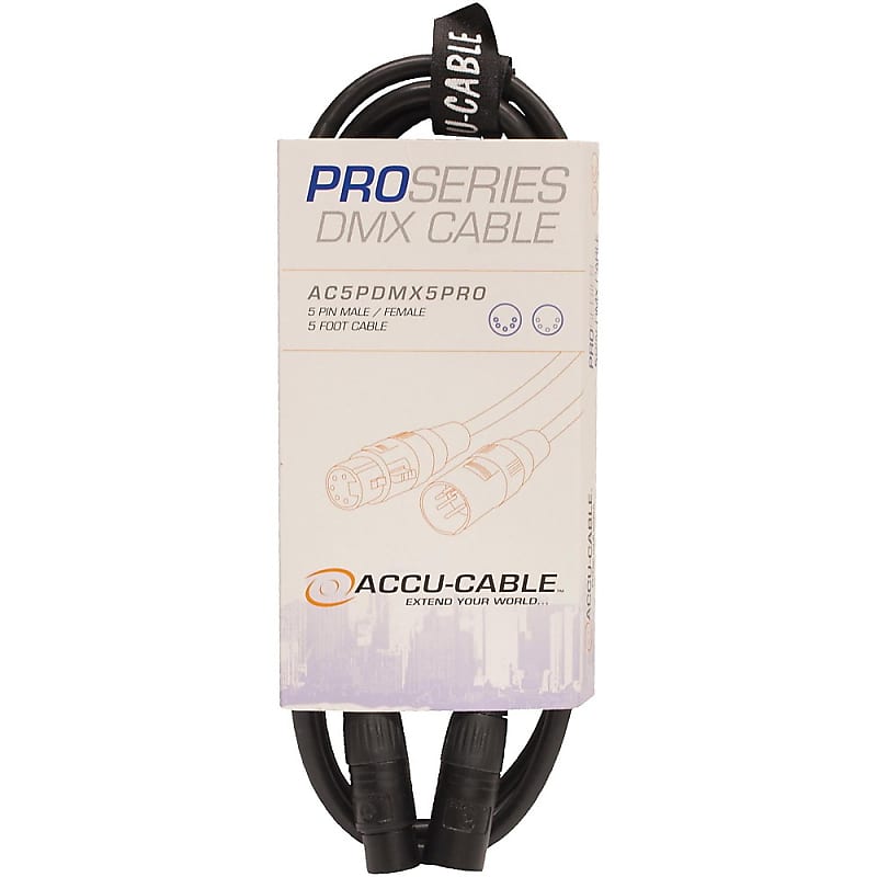 American DJ AC5PDMX5PRO 5 Pin ft Pro DMX Lighting Cable | Reverb
