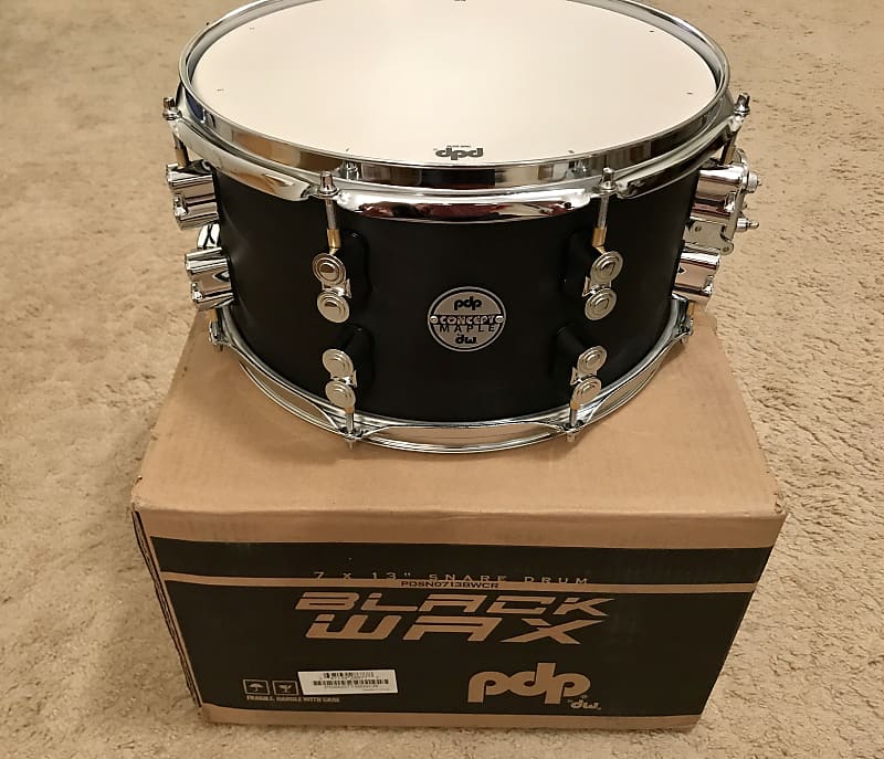 PDP 13x7 Concept Maple Black Wax Snare Drum | Reverb