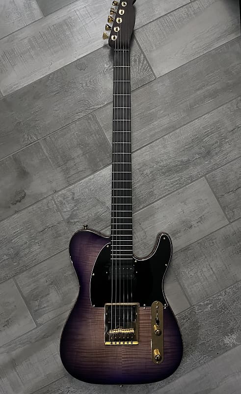 Warmoth Baritone Telecaster Trans Purple | Reverb