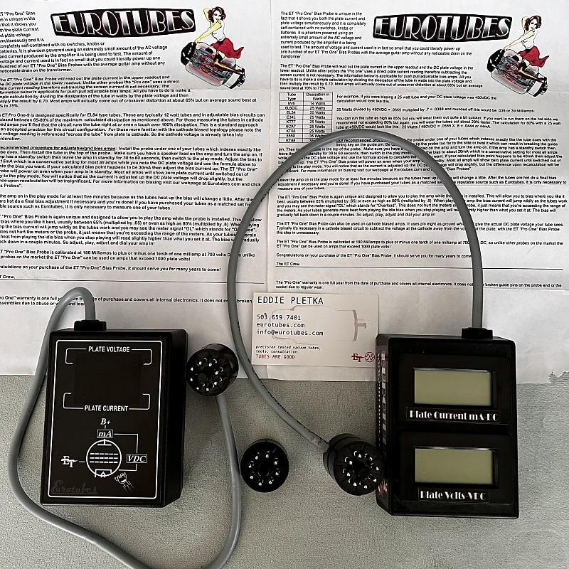 Two x Eurotubes ‘’Pro One’’ Bias Probes for 6V6, 6L6, | Reverb Canada