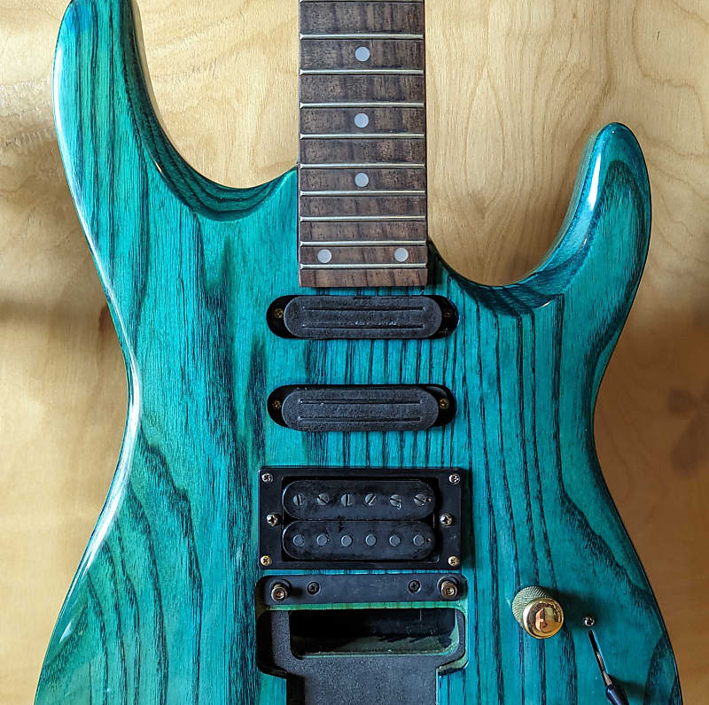 Vintage 1990's Samick RR-664A Made in Korea Translucent Teal | Reverb