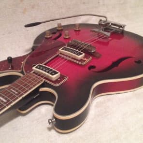 Vintage 1960's Aria Conrad Redburst Hollowbody Electric | Reverb