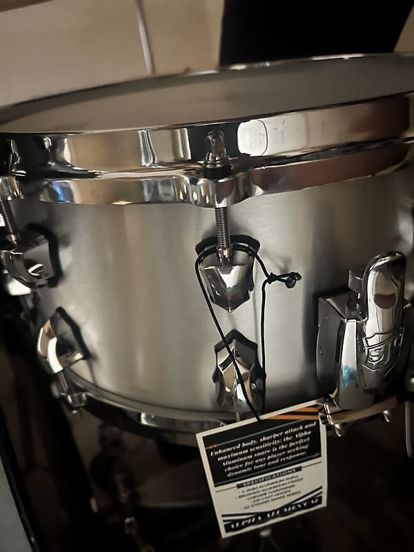 SJC alpha aluminum snare Polished | Reverb