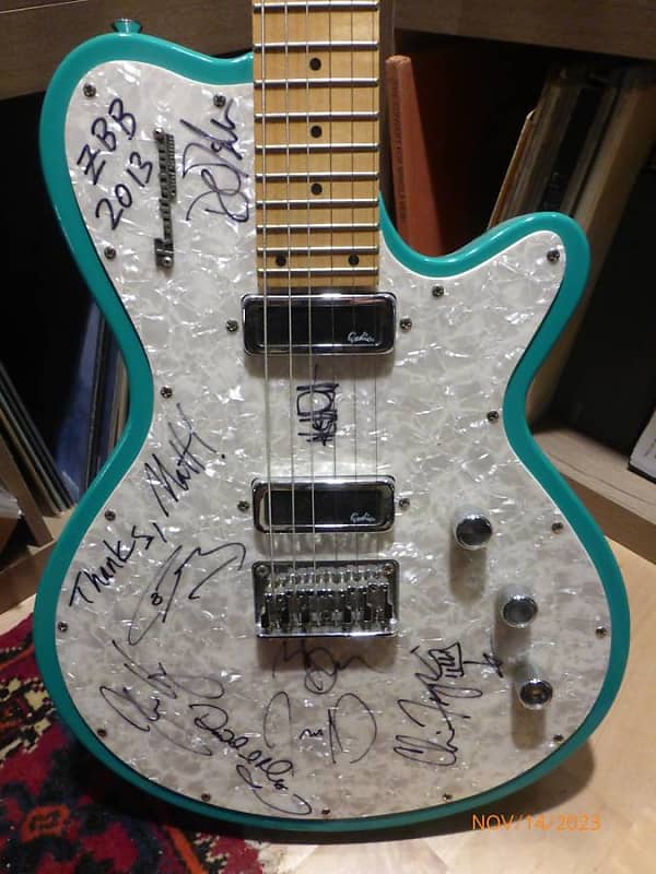 Godin Radiator 1999 - Seafoam Green signed by Zac Brown Band | Reverb
