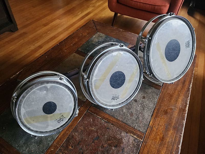 Remo roto tom set 10/8/6 vintage | Reverb