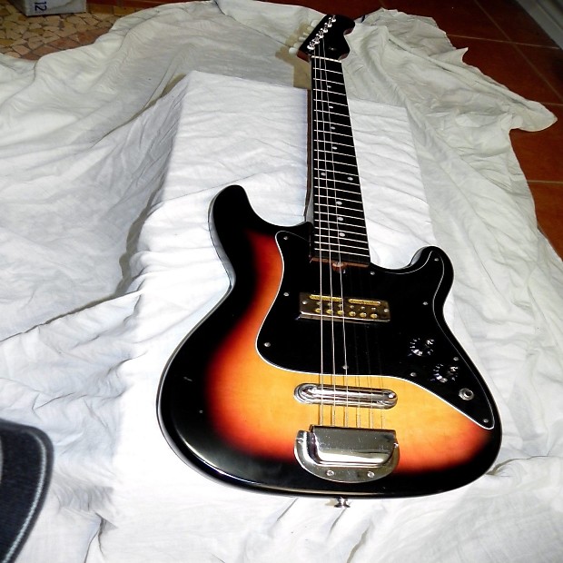 Teisco 6 String Gold Foil Pickups 1960 Sunburst / Black | Reverb