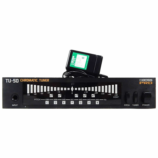 Boss TU-50 Half-Space Digital Chromatic Rack Tuner w/ Adapter | Reverb