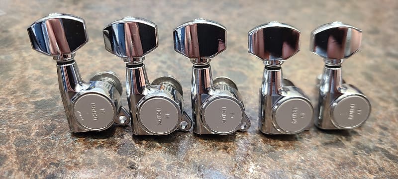 Gotoh Set of 5 inline guitar tuners - Chrome | Reverb
