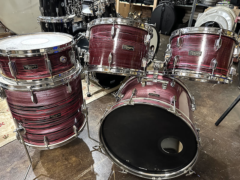 Tempro MIJ 60’s - Purple Strata 5 Pc Drum Set- Very Good Cond | Reverb