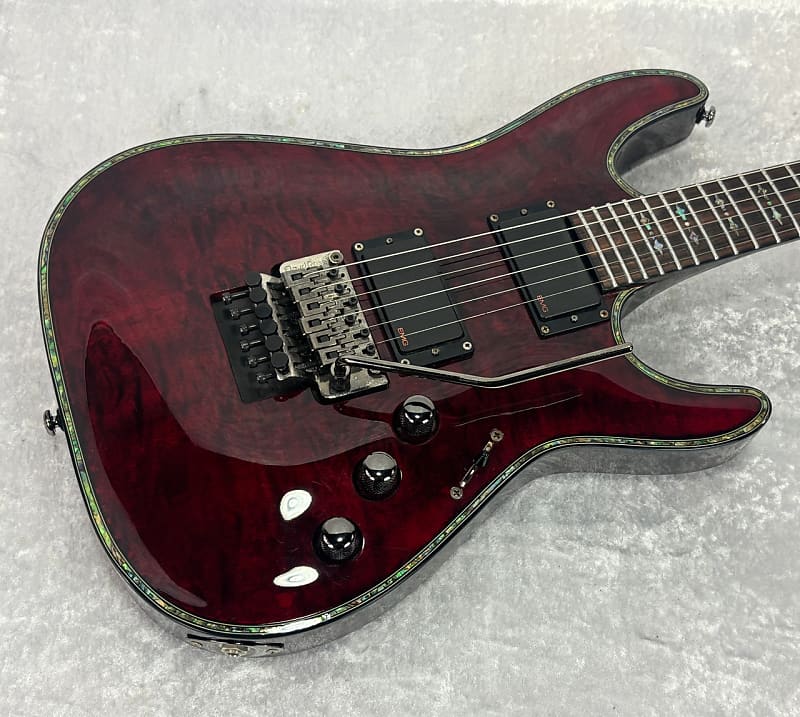 Schecter Hellraiser C-1 FR electric guitar in transparent red | Reverb