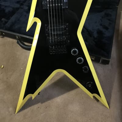 Dean "Yellow Devil" Dimebag Razorback - Black/Yellow | Reverb