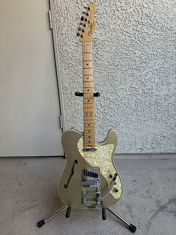 Fender 2017 American Elite Thinline Telecaster in Champagne | Reverb