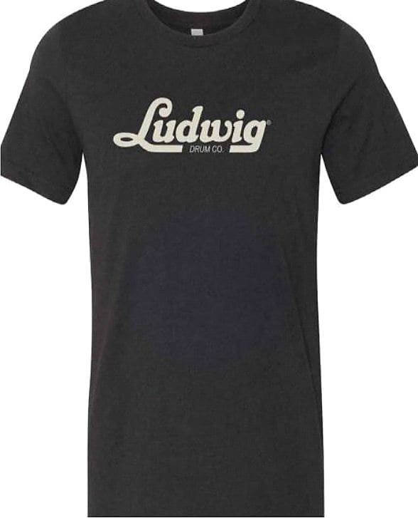 Ludwig Script Logo T-Shirt Large Black | Reverb
