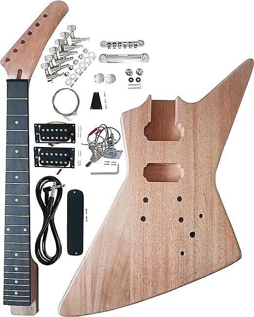 Leo Jaymz Explorer Style DIY Electric Guitar Kit - In Box | Reverb