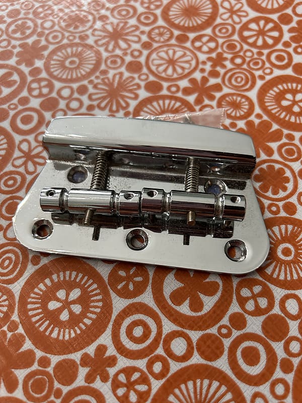 Squier Bronco Bass Bridge - Chrome | Reverb