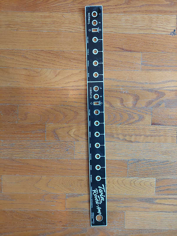 Fender Ta 1960's Twin Reverb Face Plate | Reverb