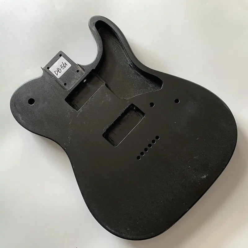 Matte Black Solid Basswood Telecaster Tele Style Guitar Body | Reverb