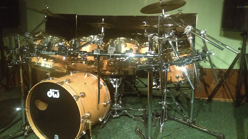 DW 8 Piece Drum Set With Gold Hardware ALL Accessories | Reverb