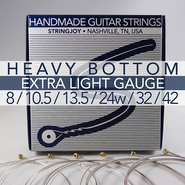 Stringjoy Heavy Bottom Extra Light Gauge (8-42) Nickel Wound | Reverb
