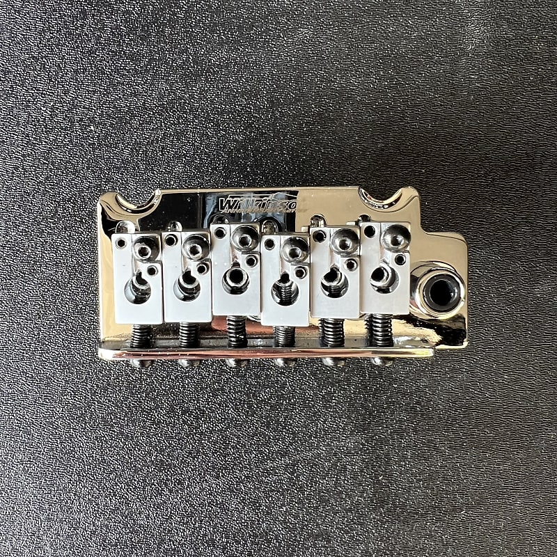 Wilkinson WVS130-2P Locking Saddle Bridge - Chrome | Reverb