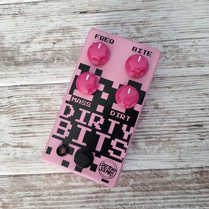 Sketchy Sounds Dirty Bits Fuzz Guitar Pedal - Bubble Gum | Reverb