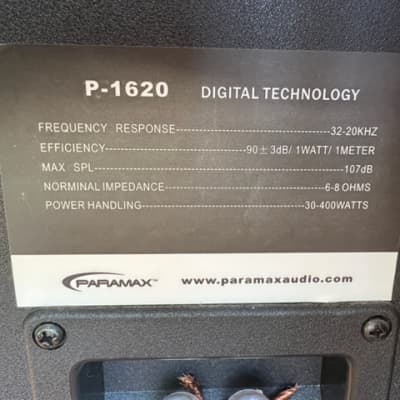 Paramax P-1620 black | Reverb