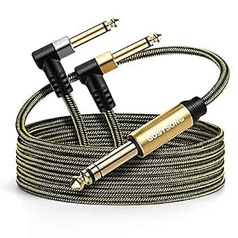 1/4 Insert Cable, 1/4 Stereo to Dual 1/4 Mono TRS Insert | Reverb