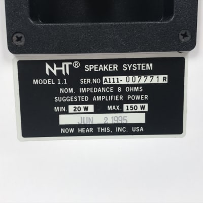 NHT Model 1.1 Speaker System | Reverb