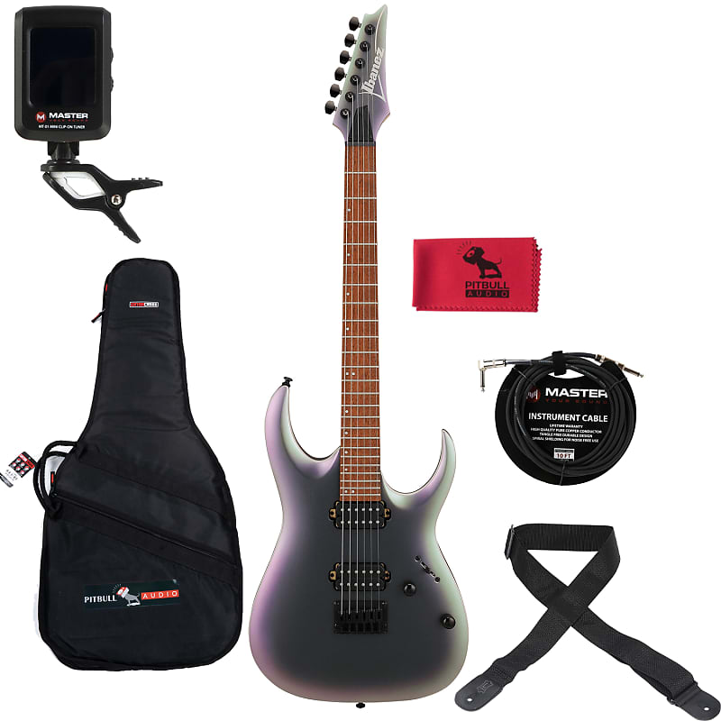 Ibanez RGA42EX RGA Guitar Black Aurora Burst Matte, Bag Cable | Reverb