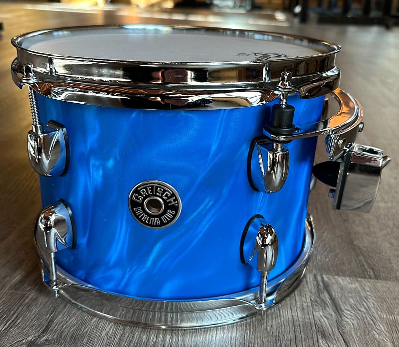 Used Gretsch Catalina Club Rack Tom 10x7 Blue Satin Flame | Reverb UK