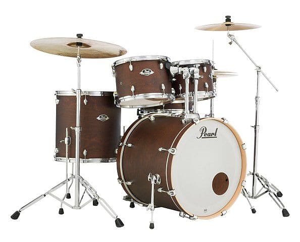Pearl Export Series 5-Piece Drum Kit Shell Pack Satin Brown | Reverb