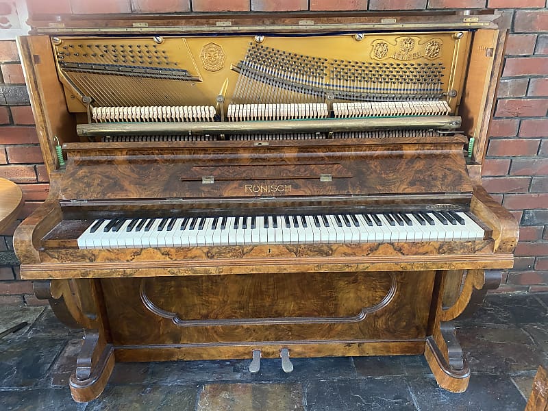Ronisch Three Crown Upright piano 1905 - Burr | Reverb Australia