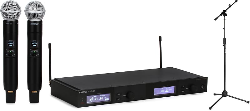 Shure SLXD24D/SM58 Digital Wireless Dual Handheld Microphone | Reverb