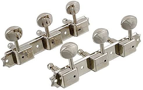 Allparts Deluxe 3x3 Tuners Nickel TK-0703-001 | Reverb