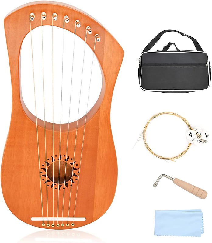 Harp 7 String, 7 Metal Strings Lye Harp Bone Saddle Mahogany | Reverb