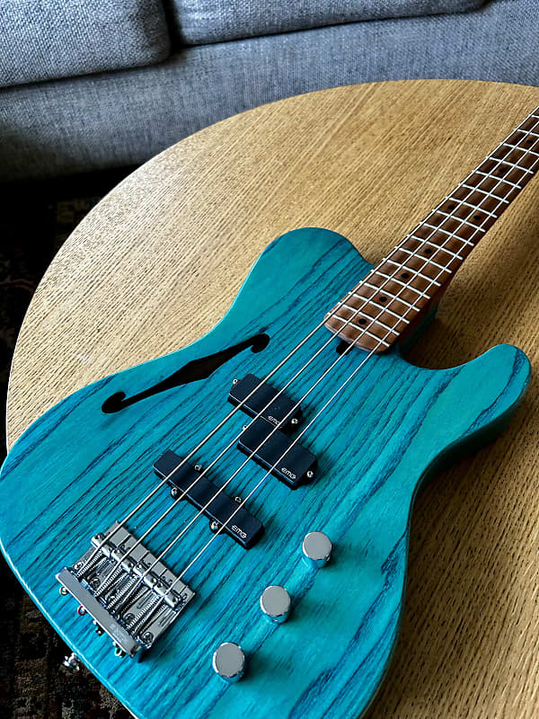 Warmoth Tele Bass 2024 Teal | Reverb
