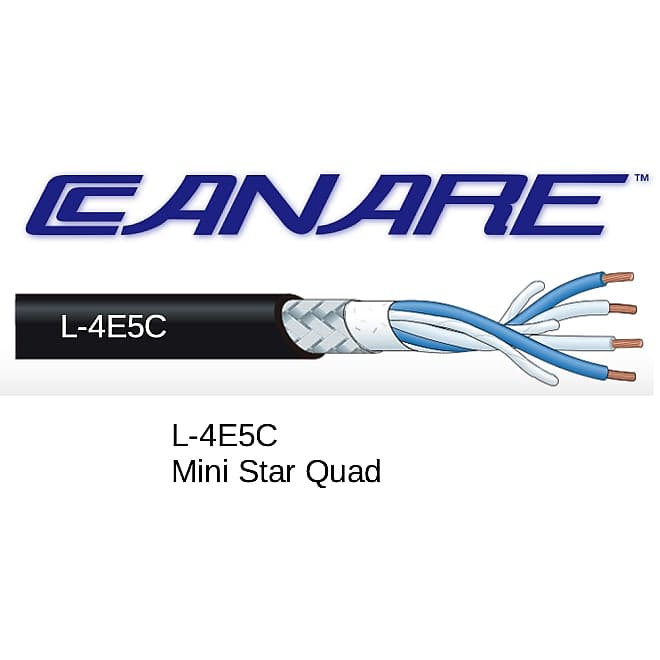 Canare L-4E5C Miniature Star Quad Mic Cable – Per 10 foot | Reverb