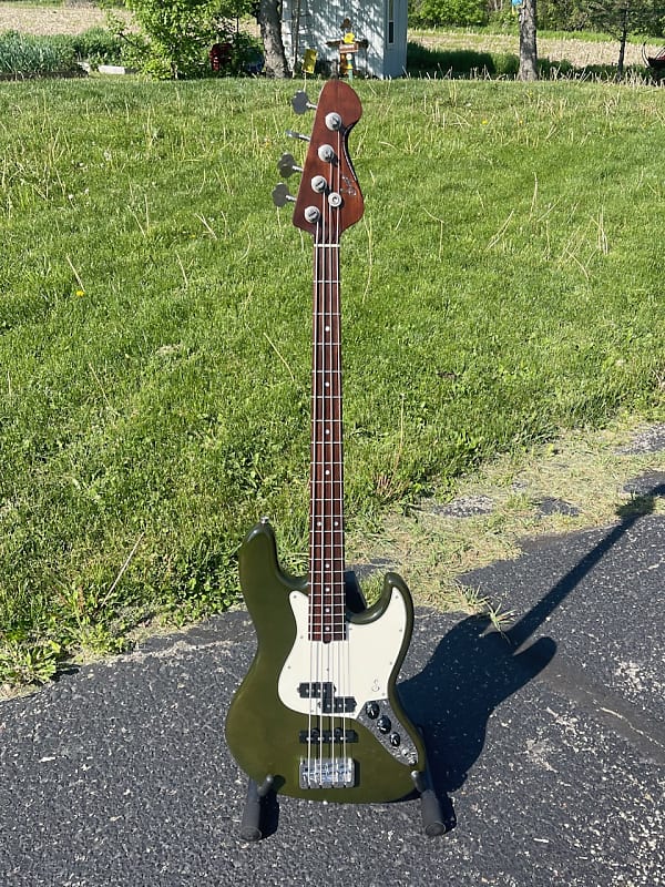 Sago Classic Style PJ Custom 4 String Bass (2016) Olive Green | Reverb