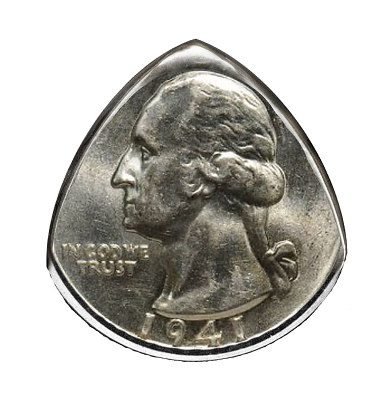 1941 Silver Coin Guitar Pick = Made in the USA by Nashville | Reverb