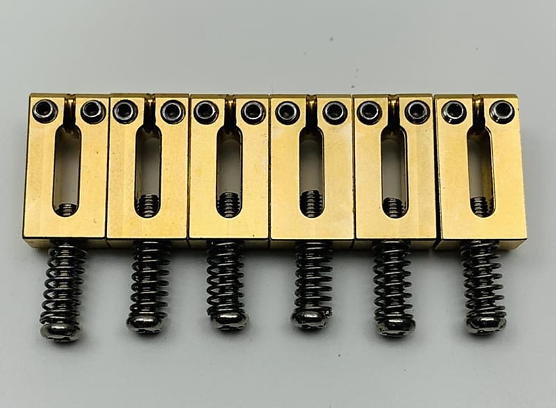 Solid Brass Guitar Bridge Saddles for Fender Strat/Tele | Reverb