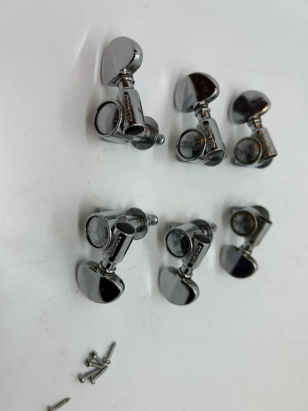 Grover Rotomatic tuners (6) PAF 1960s - Chrome two older than | Reverb