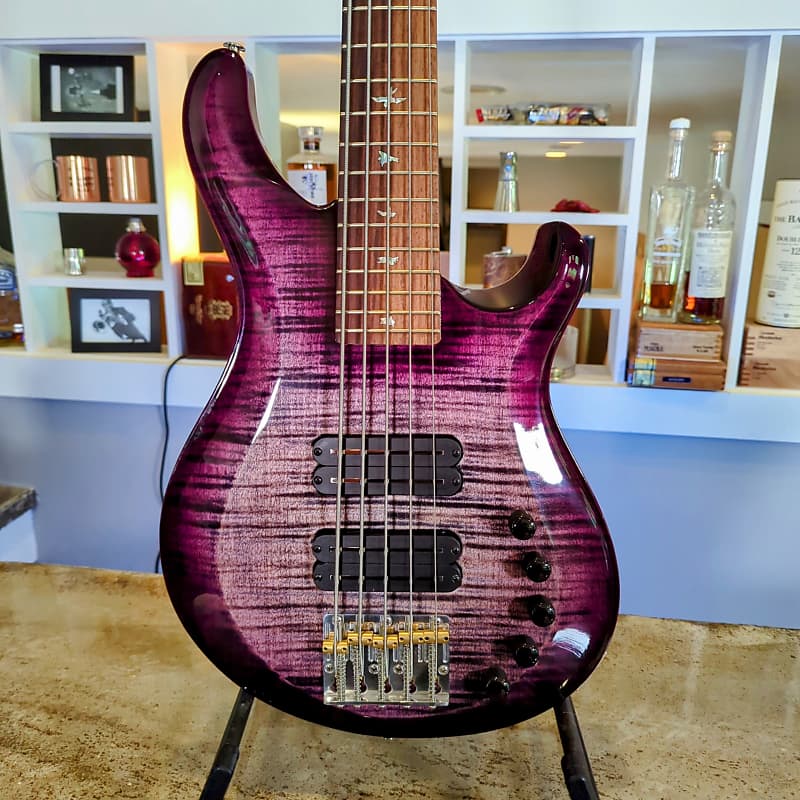 PRS Gary Grainger 5-String Bass: Charcoal Violet Wrap Burst | Reverb