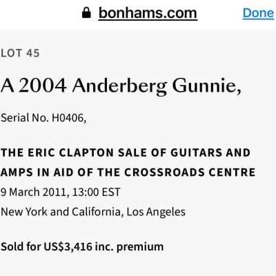 2003 Anderberg Gunnie Carved Top Neck Thru Custom | Reverb