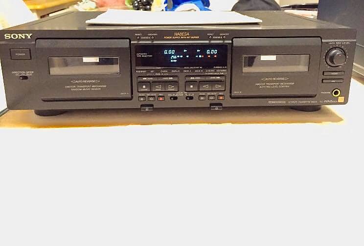 Sony WA8ES Duel Cassette Deck vintage 90s Black | Reverb