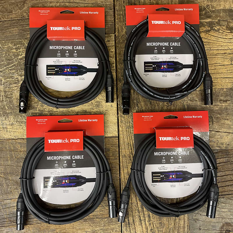TourTekPro (4-pack) TPM15 15' XLR-XLR Microphone | Reverb