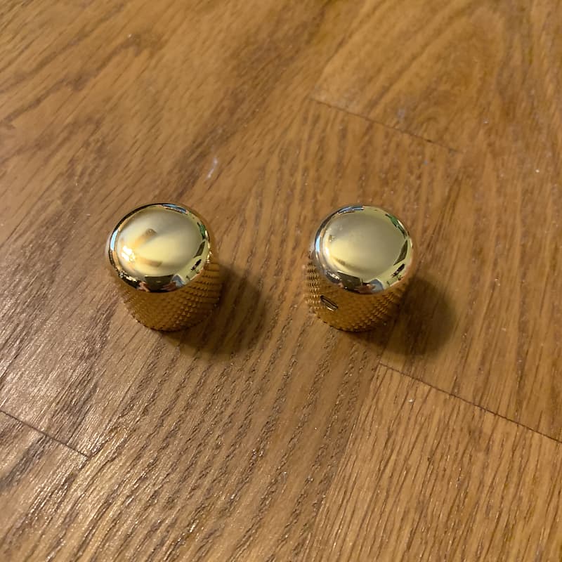 Gotoh Dome Knob - Pair Gold | Reverb