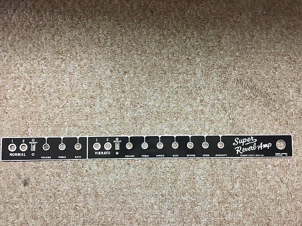 Fender Super reverb faceplate | Reverb